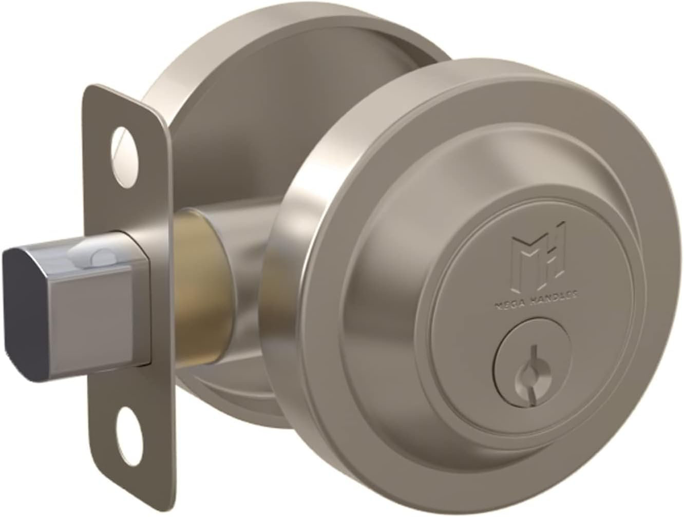 Mega Handles RONN Round Single Cylinder Deadbolt Lock | Modern Keyed ...