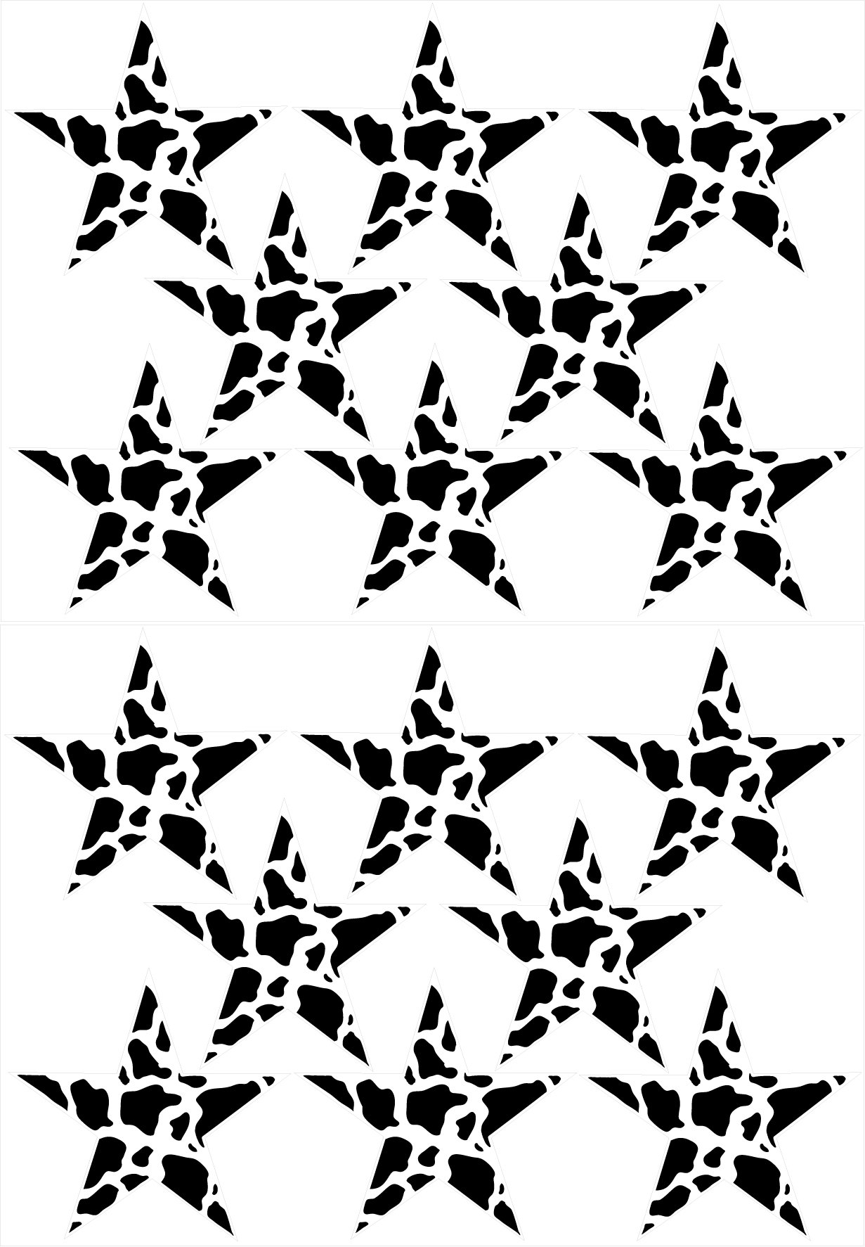 Orren Ellis Cow Print Stars Wall Decal | Wayfair