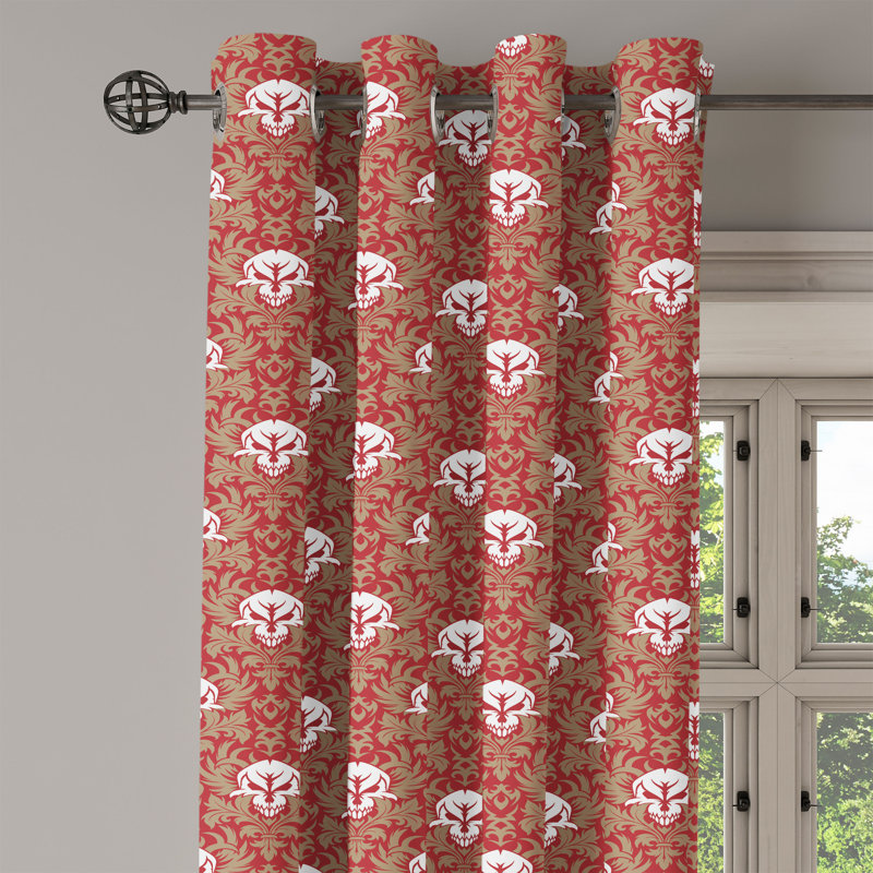 17 Stories Gothic Grommet Curtain Decorative 2-Panel Window Drapes, 50 ...