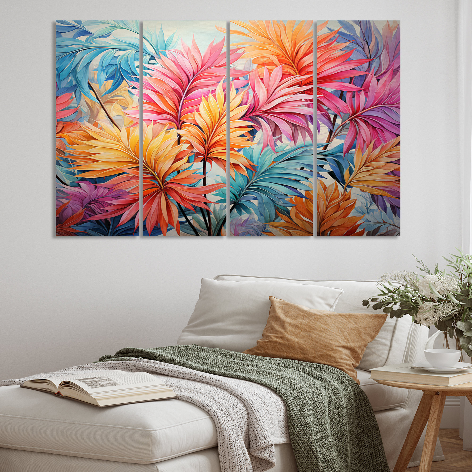 Bay Isle Home™ Colourful Palm Trees Collage VIII - Palm Trees Canvas ...