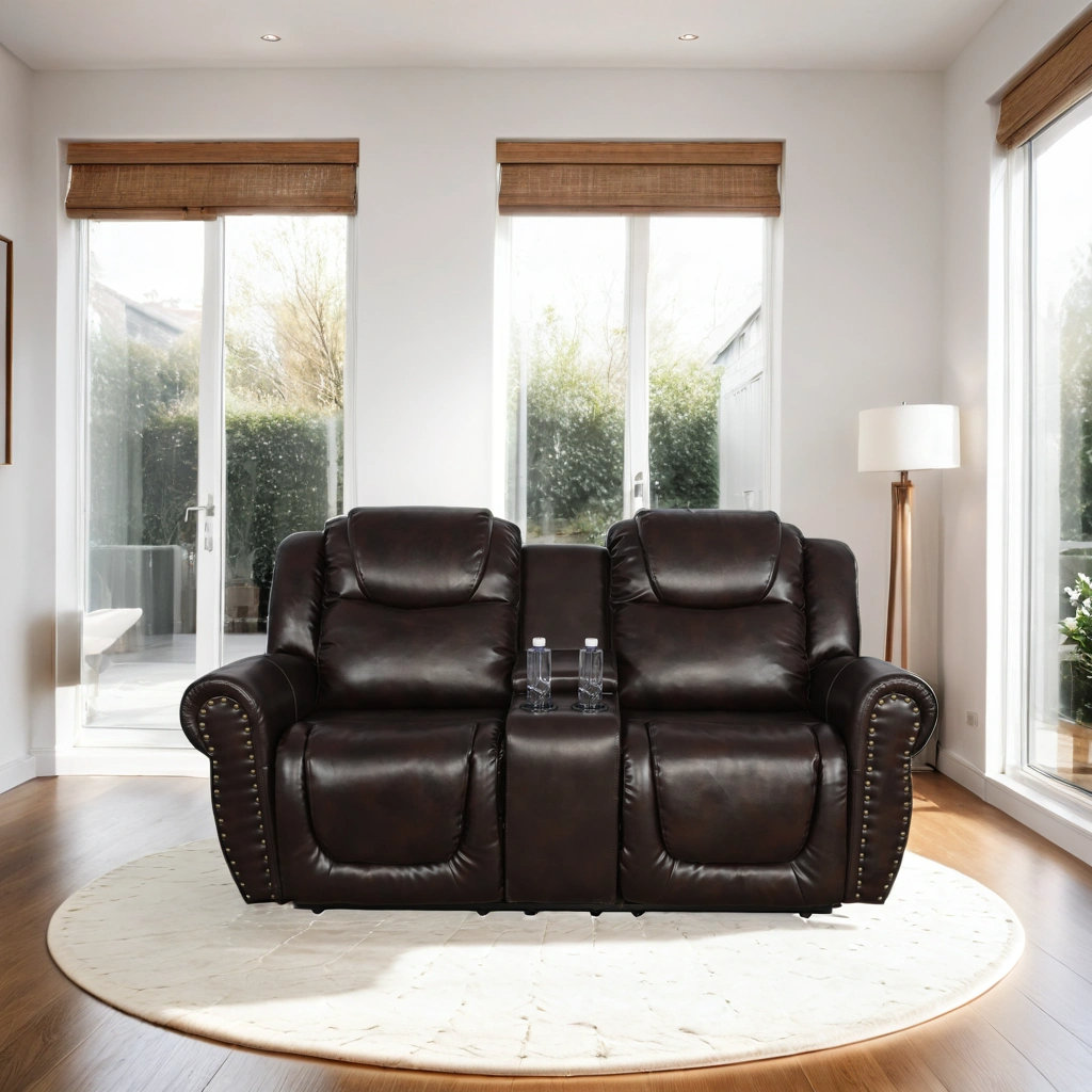 Red Barrel Studio® 78" Premium Vegan Leather Reclining Living Room ...