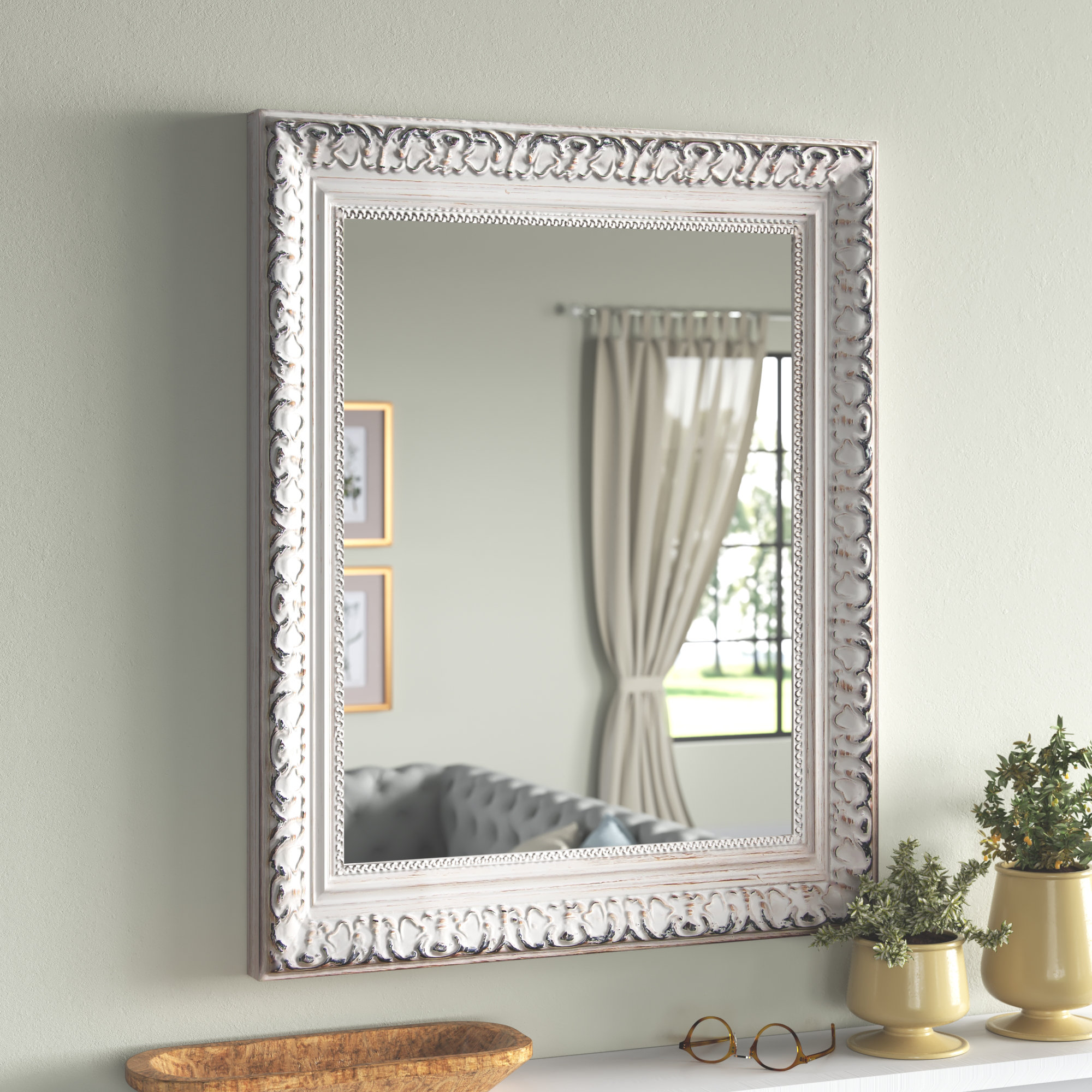 Three Posts™ Neilsen Rectangle Wood Wall Mirror & Reviews | Wayfair