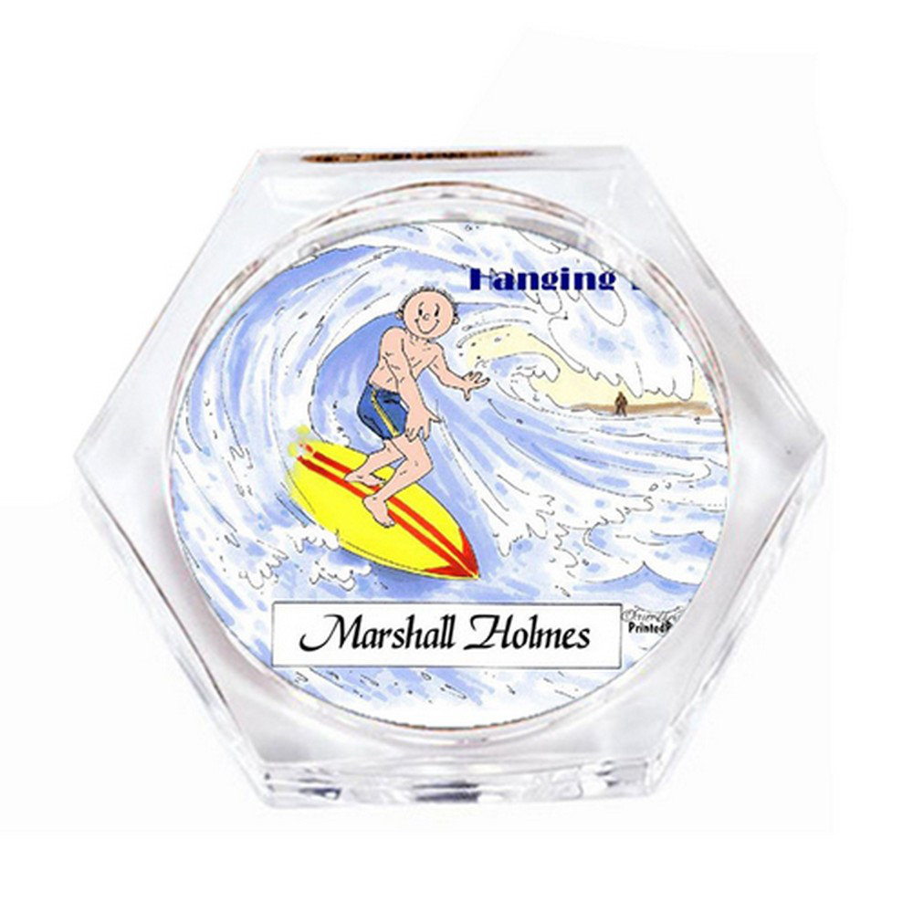 Printed Perfection Personalized Surfer - Male Drink Coaster Gift Set (4 ...