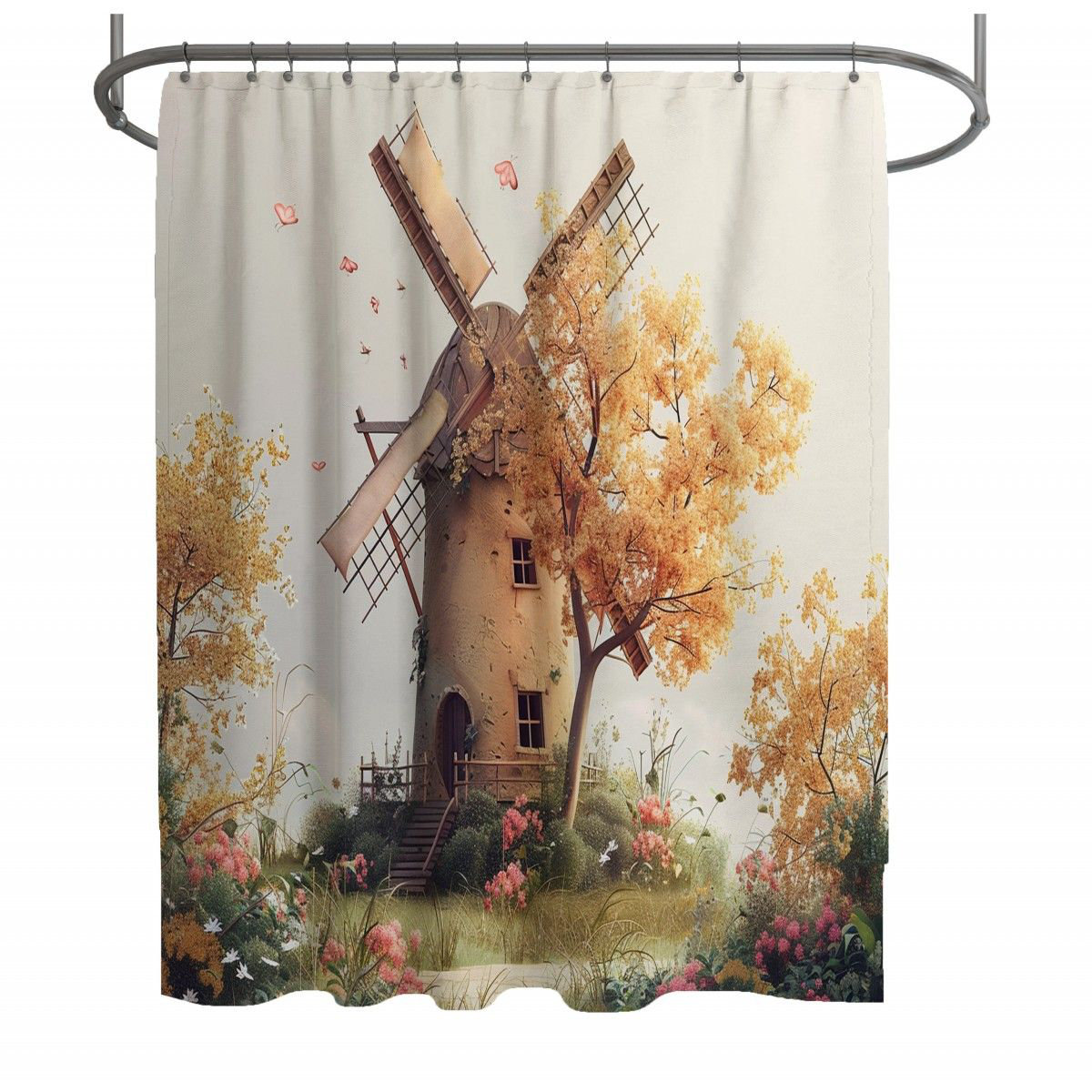 East Urban Home Windmill Shower Curtain - Architecture Bathroom Decor ...