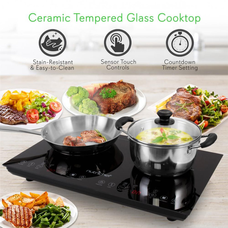 NutriChef Induction Double Hot Plate & Reviews | Wayfair