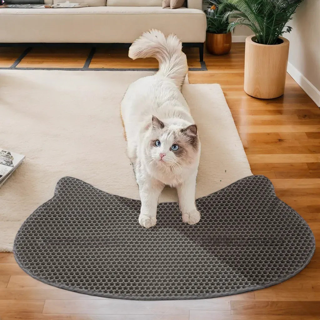 Tucker Murphy Pet™ Waterproof Kitty Litter Trapping Mat,Cat-Head Cat ...