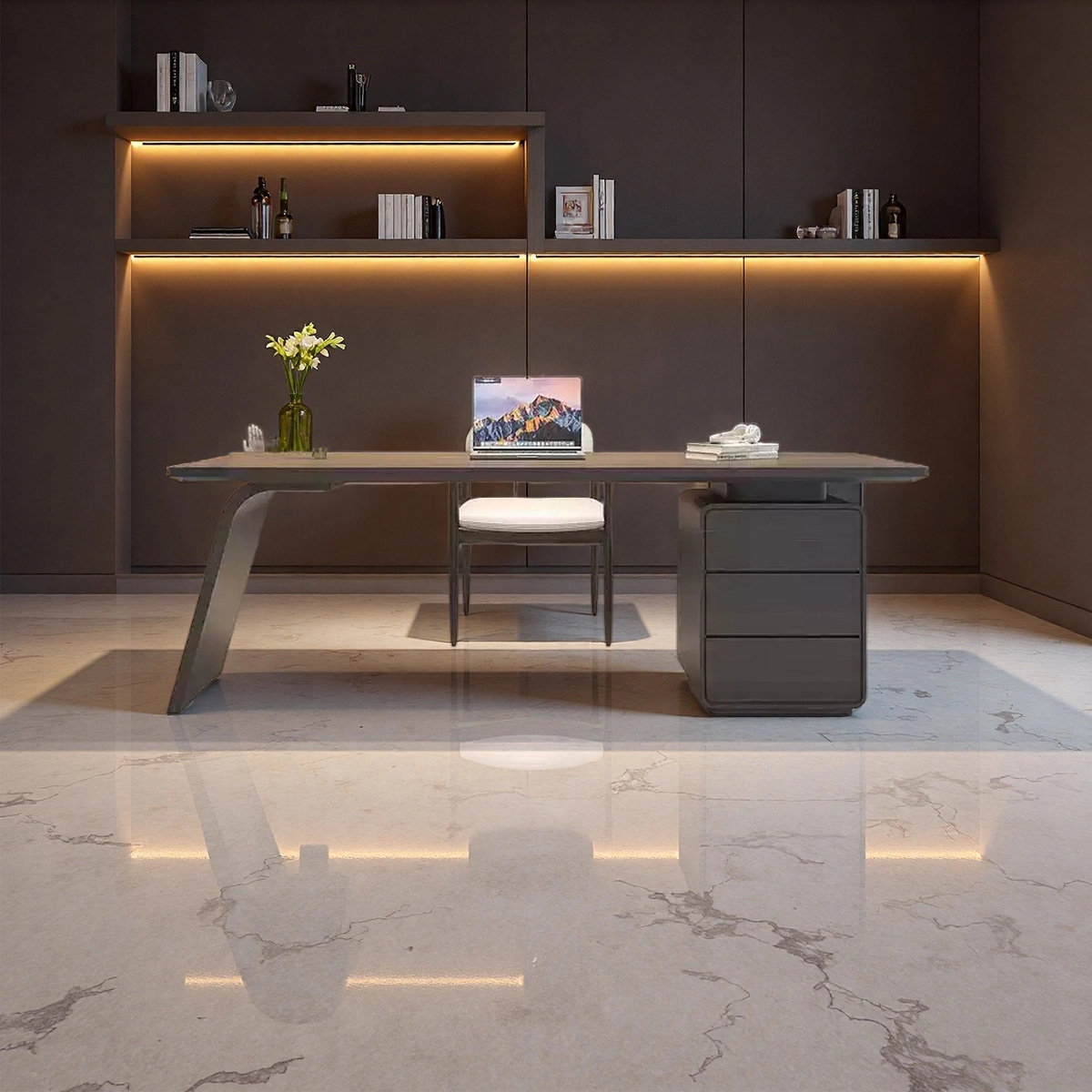 Orren Ellis Modern Luxury-Style Computer Desk | Wayfair