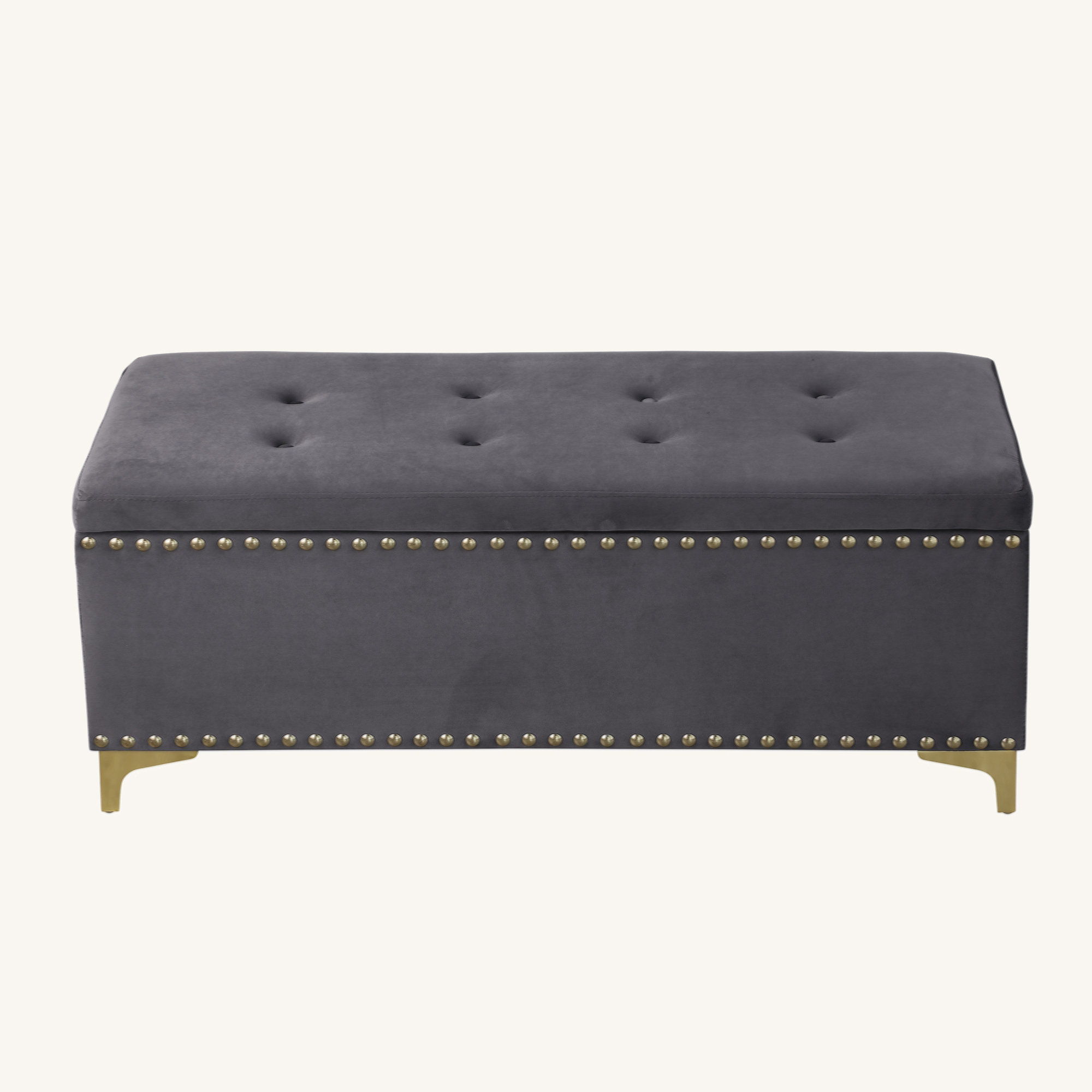 Everly Quinn Large Storage Benches Set, Nailhead Trim 2 In 1 ...