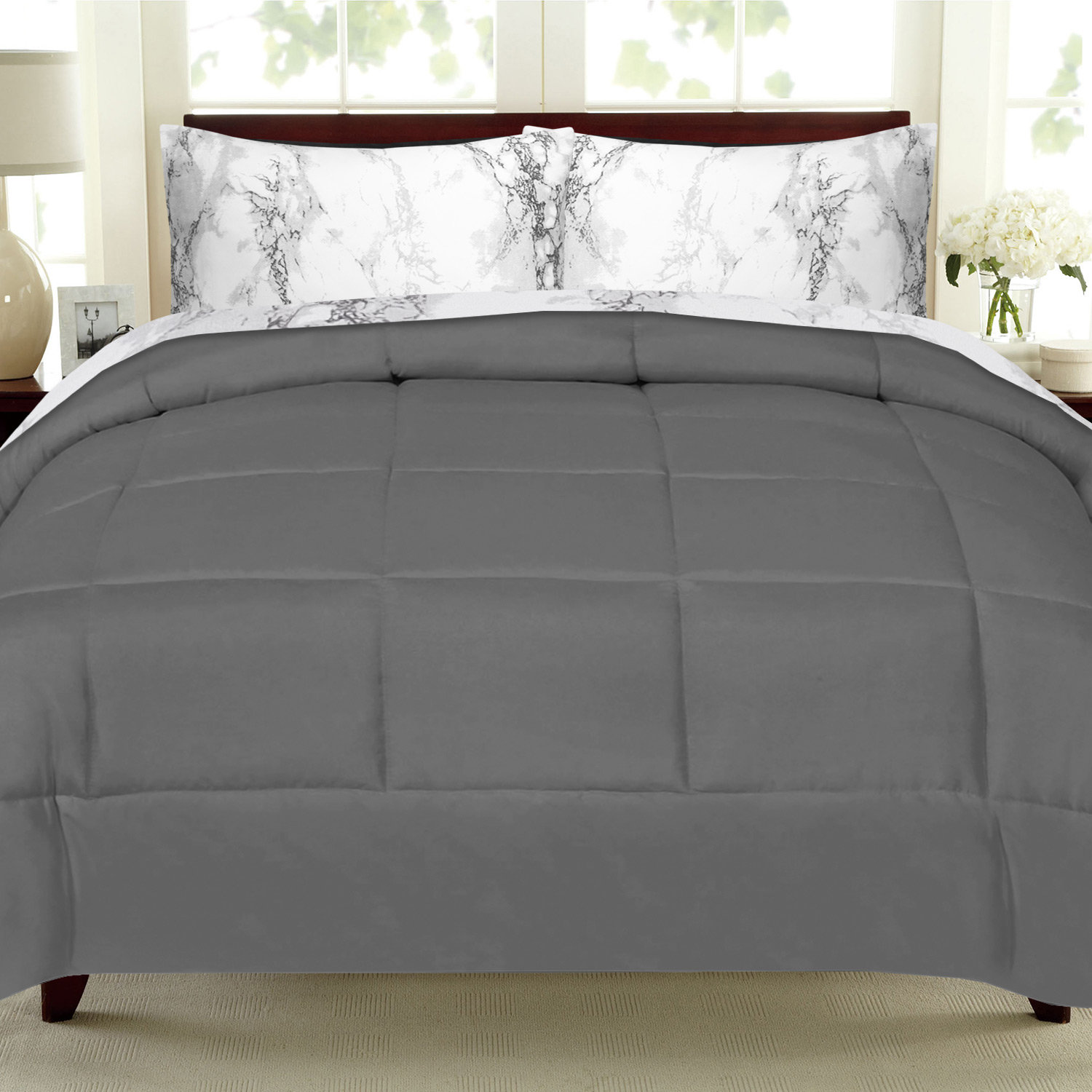 Sweet Home Collection Marble Comforter Bedding Set & Reviews | Wayfair