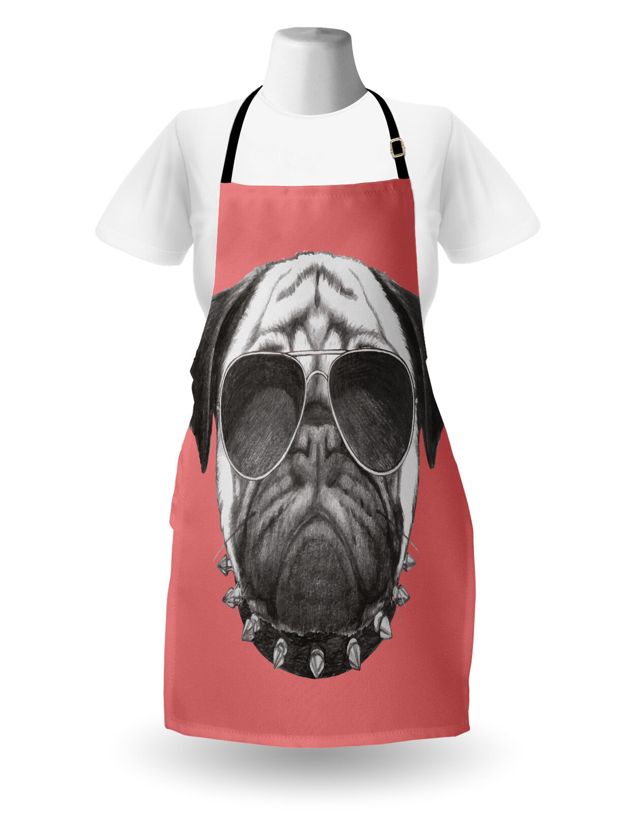 East Urban Home Dog Apron Unisex, Pug Dog Sunglasses Colar, Adult Size ...