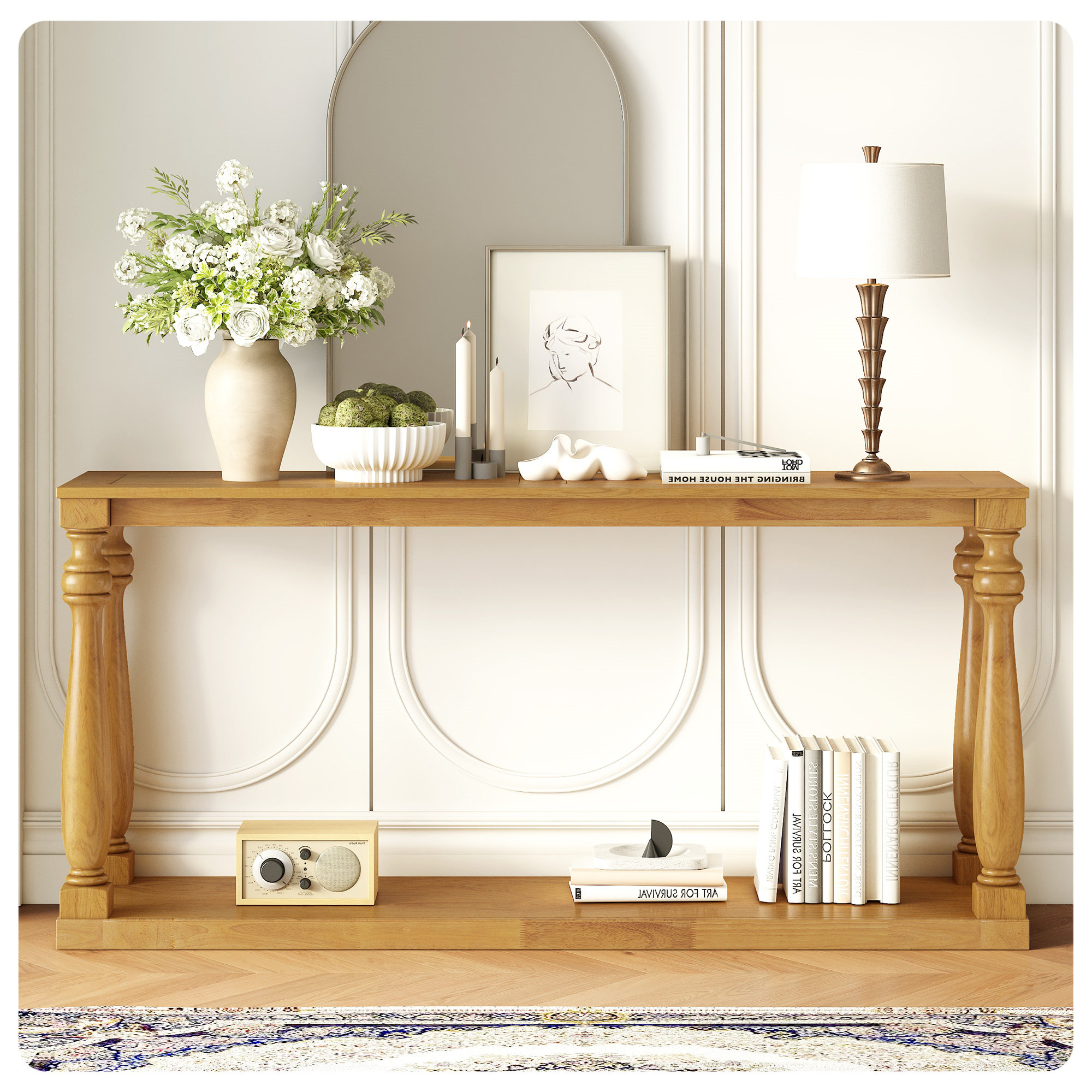 Canora Grey Vintage Wood Console Table | Wayfair