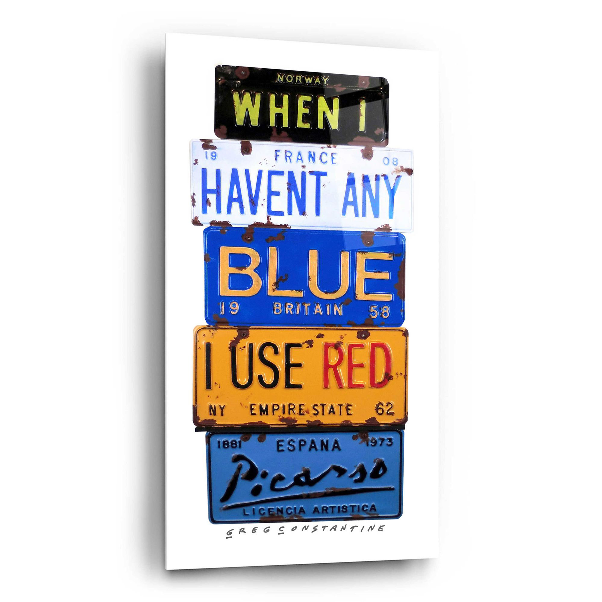 Trinx Picasso Use Red On Plastic/Acrylic by Gregory Constantine Print ...