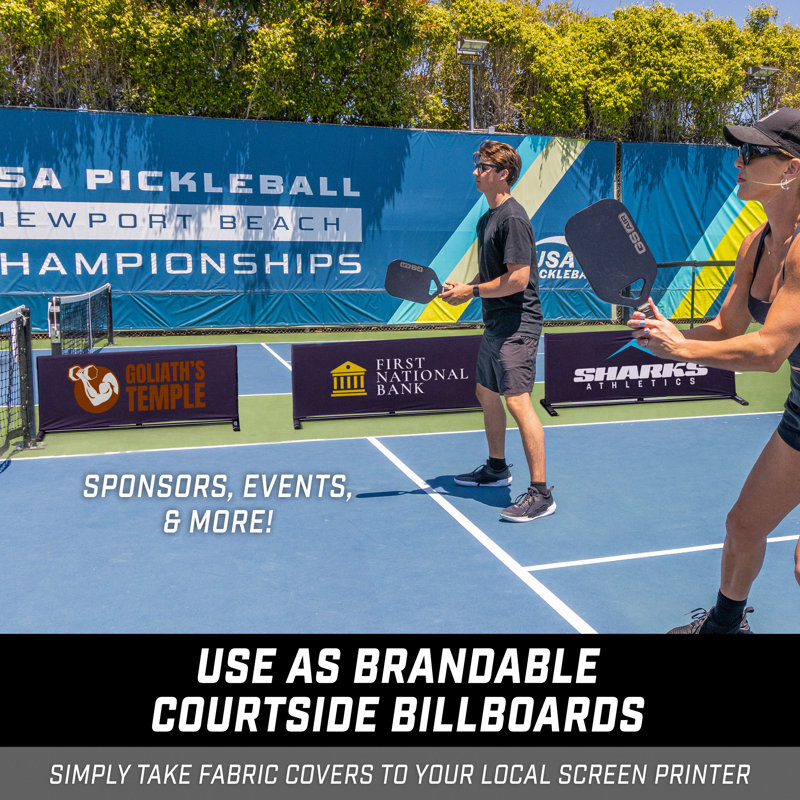 GoSports Pickleball Ball Barrier 3 Pack - Brandable Court Dividers for ...