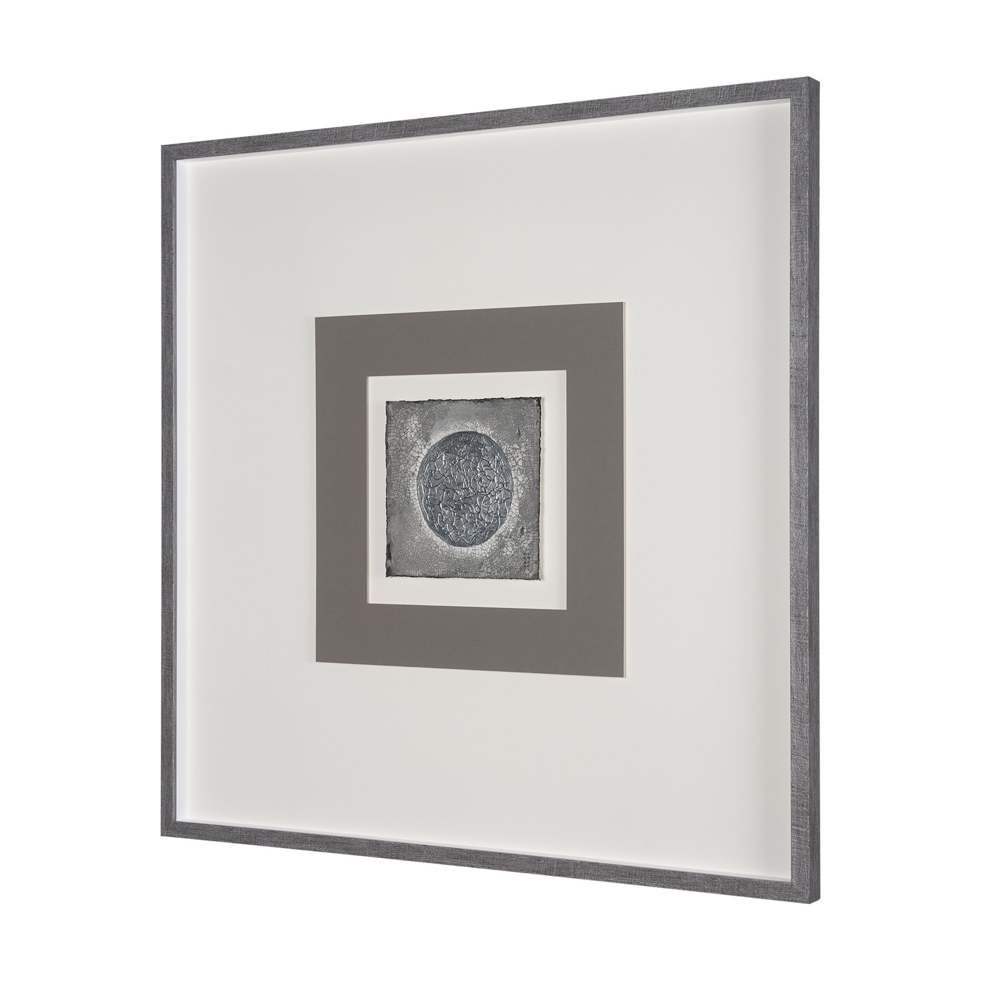 Hokku Designs White Moon By Hardip Kaur A Framed Art Print Matted Under ...