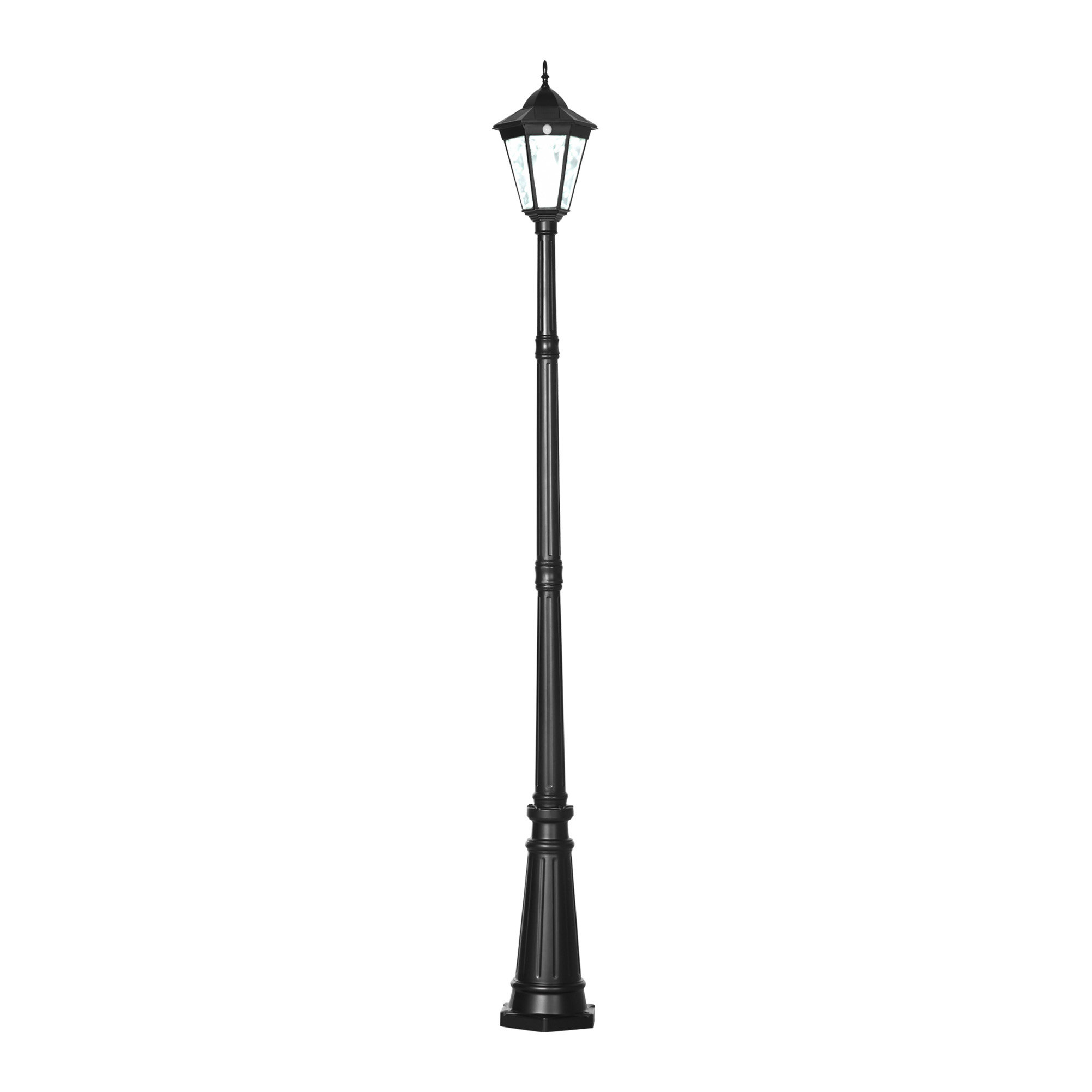 Taroo Clocks Outsunny 94.5" Solar Lamp Post Light, Dusk to Dawn Vintage ...