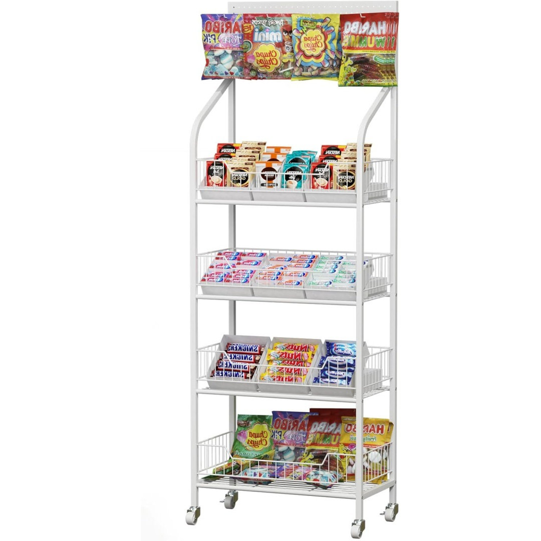 Hokku Designs 4 Tier Retail Snack Rack Display Stand, Retail Candy Chip ...