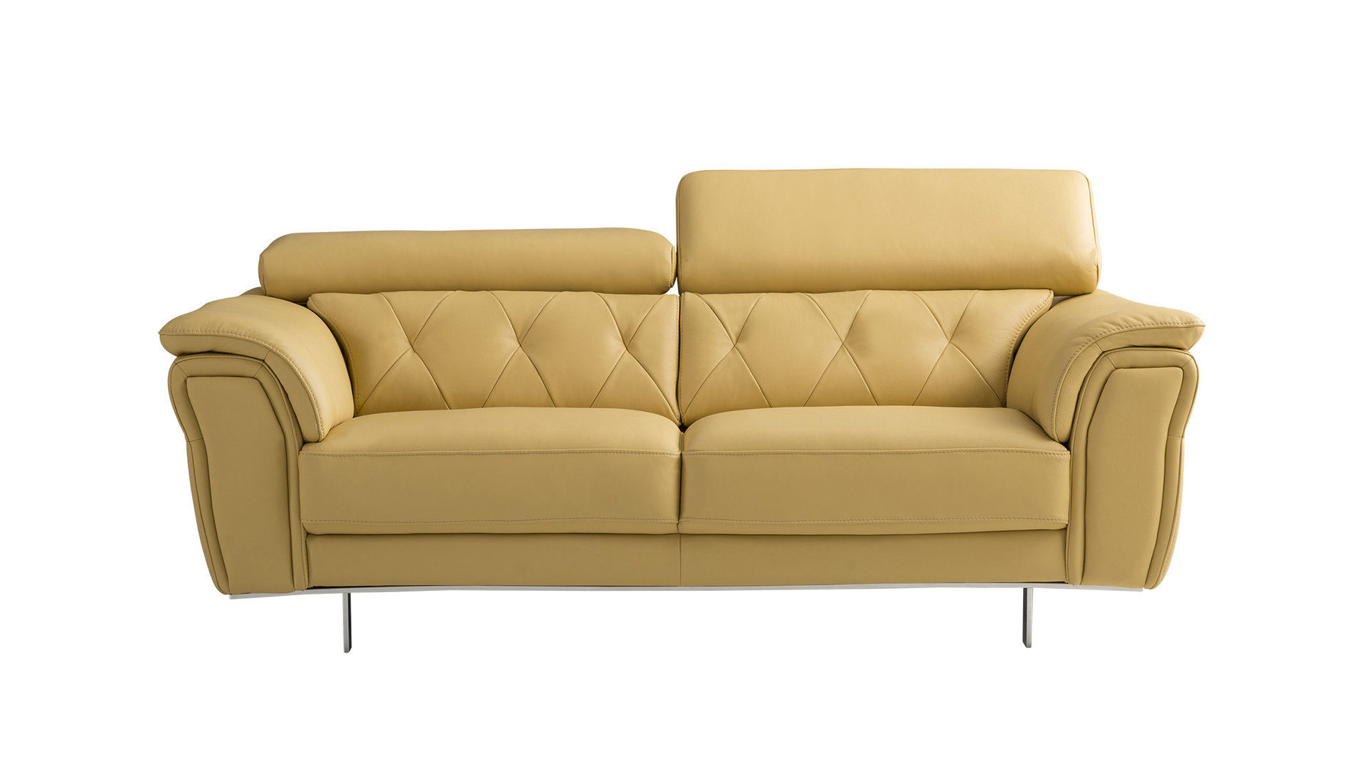Orren Ellis Giusti 71" Genuine Leather Pillow Top Arm Loveseat | Wayfair