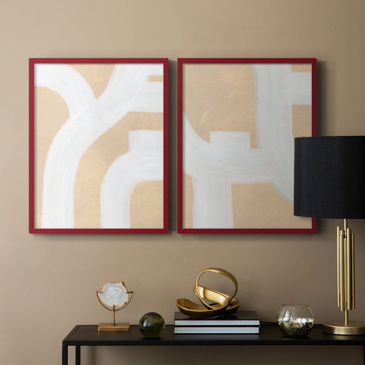 Wrought Studio™ Neutral Winding Paths I-Premium Framed Print -Ready to ...