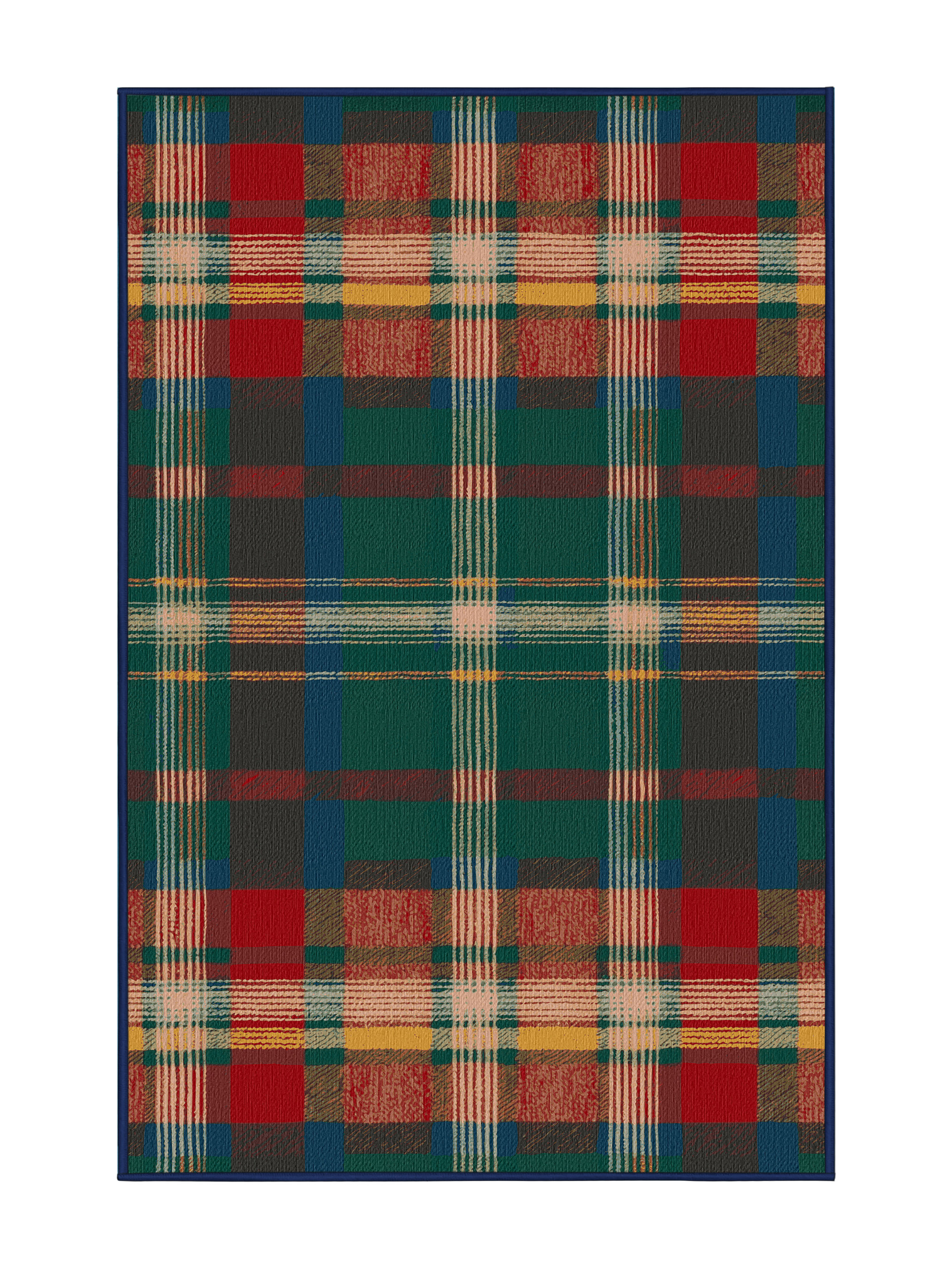 One Allium Way® Washable Plaid Patterns Farm Area Rug | Wayfair
