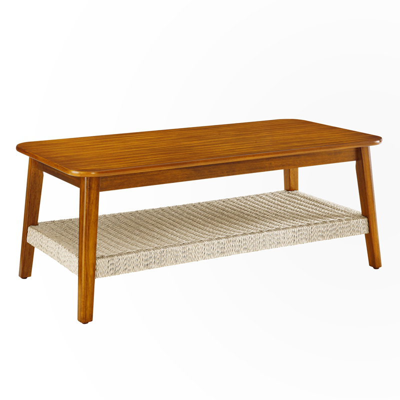 George Oliver Farmhouse Wood Low Rectangle Tea Table | Wayfair