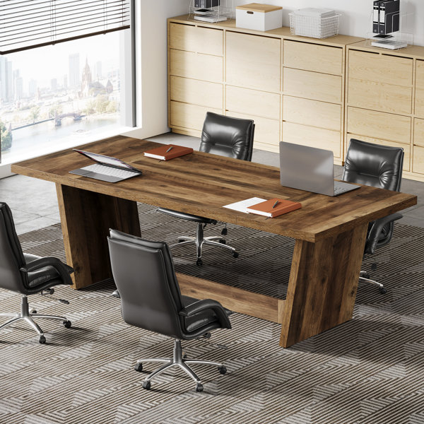 Millwood Pines 6FT All Wood Conference Table, Rectangular Seminar ...