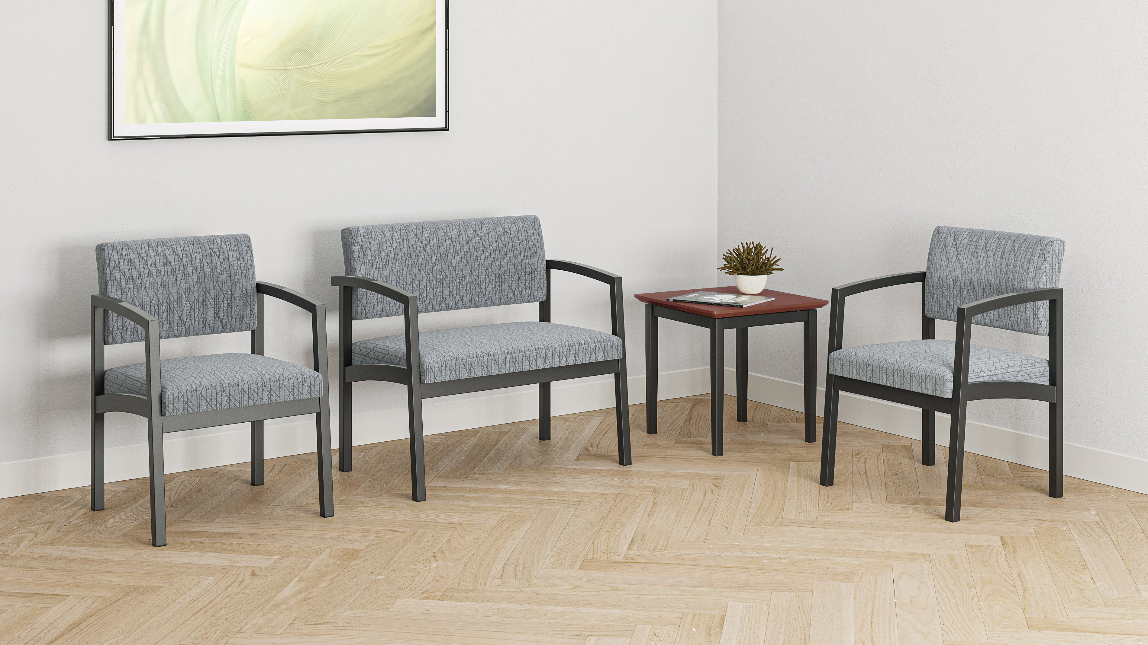 Lesro Lenox Steel Reception set with end table & Reviews | Wayfair