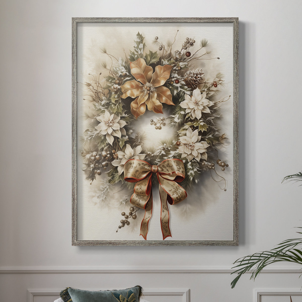 The Holiday Aisle® Christmas Holiday Art DXC Framed Print - Solid Wood ...