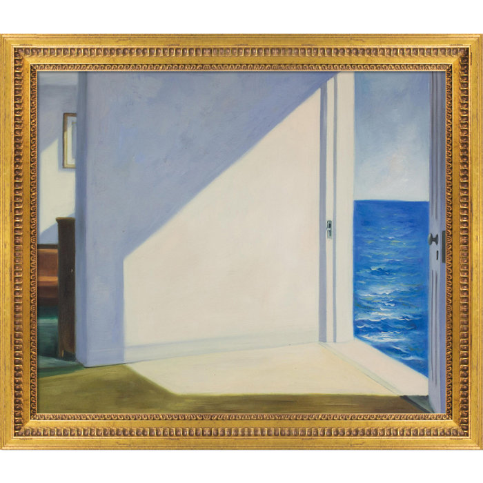 Overstock Art Rooms By The Sea Framed On Canvas by Edward Hopper ...