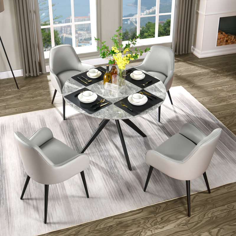 17 Stories Tushima Arm Chair Dining Chair (Set of 4) & Reviews | Wayfair