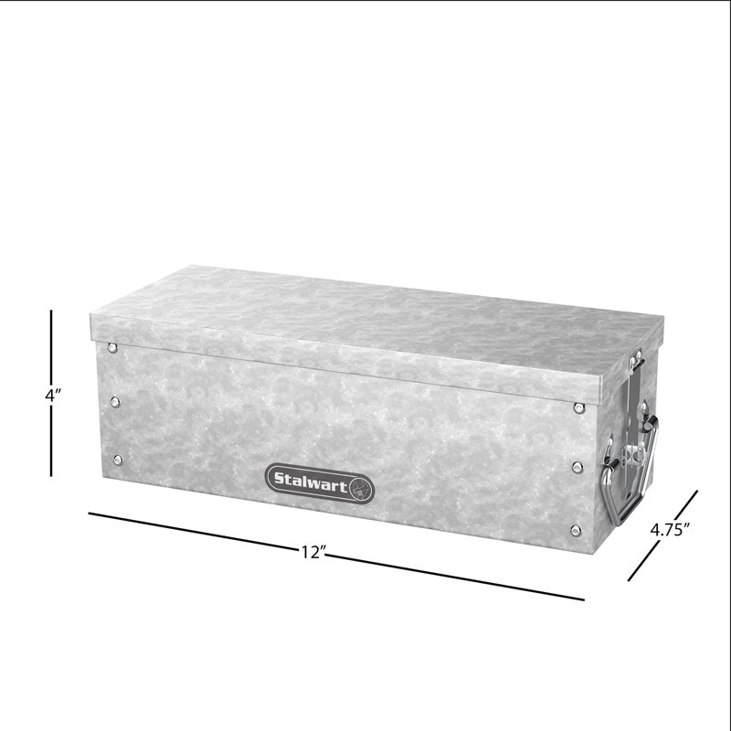 Stalwart Lock Box - Durable Metal Storage Chest to Secure Valuables ...