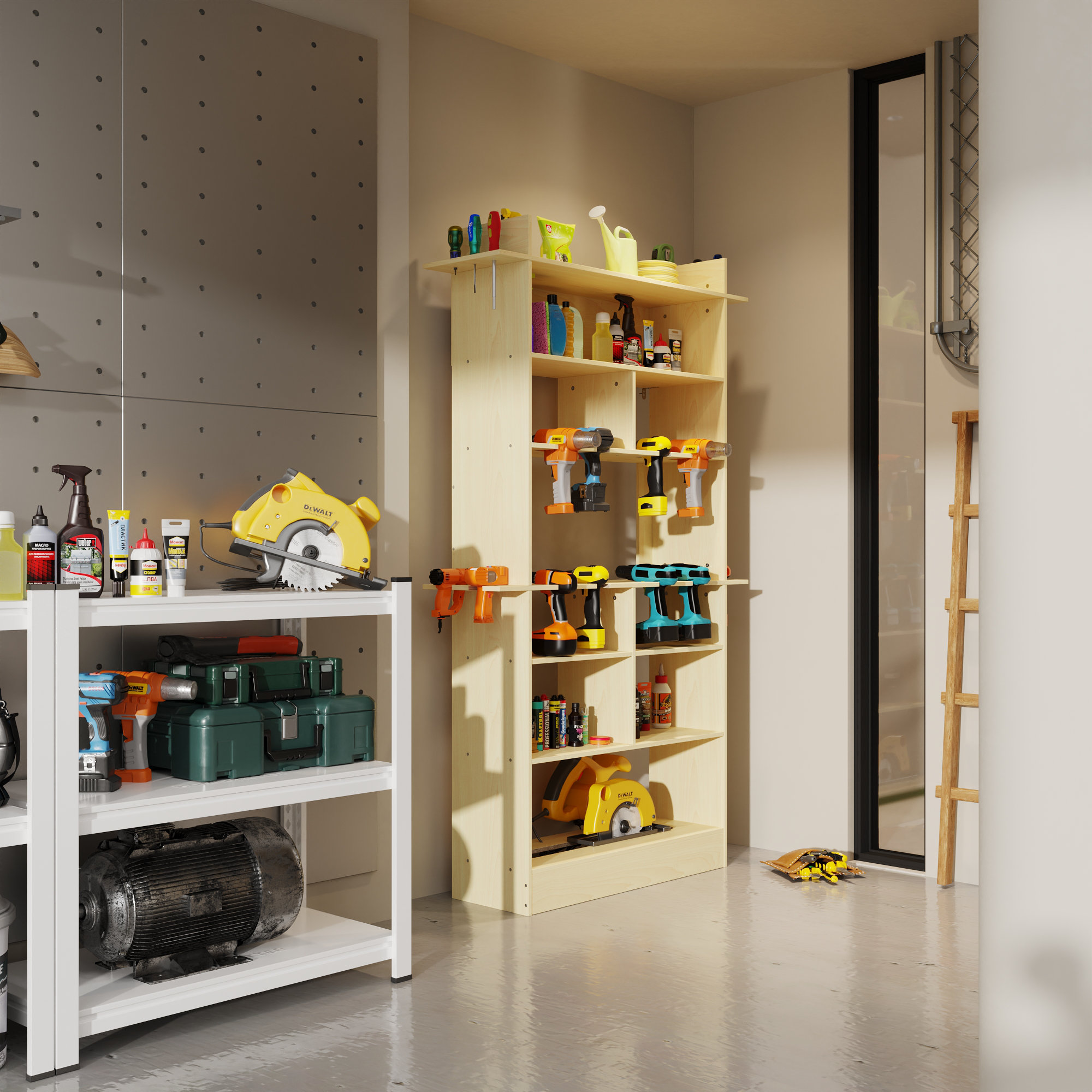 17 Stories Professional Vertical Tool Storage For Power & Hand Tools ...