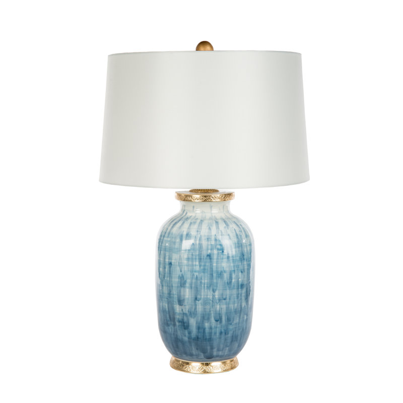 Bradburn Home Veranda Thurmont 28" Blue Table Lamp | Perigold