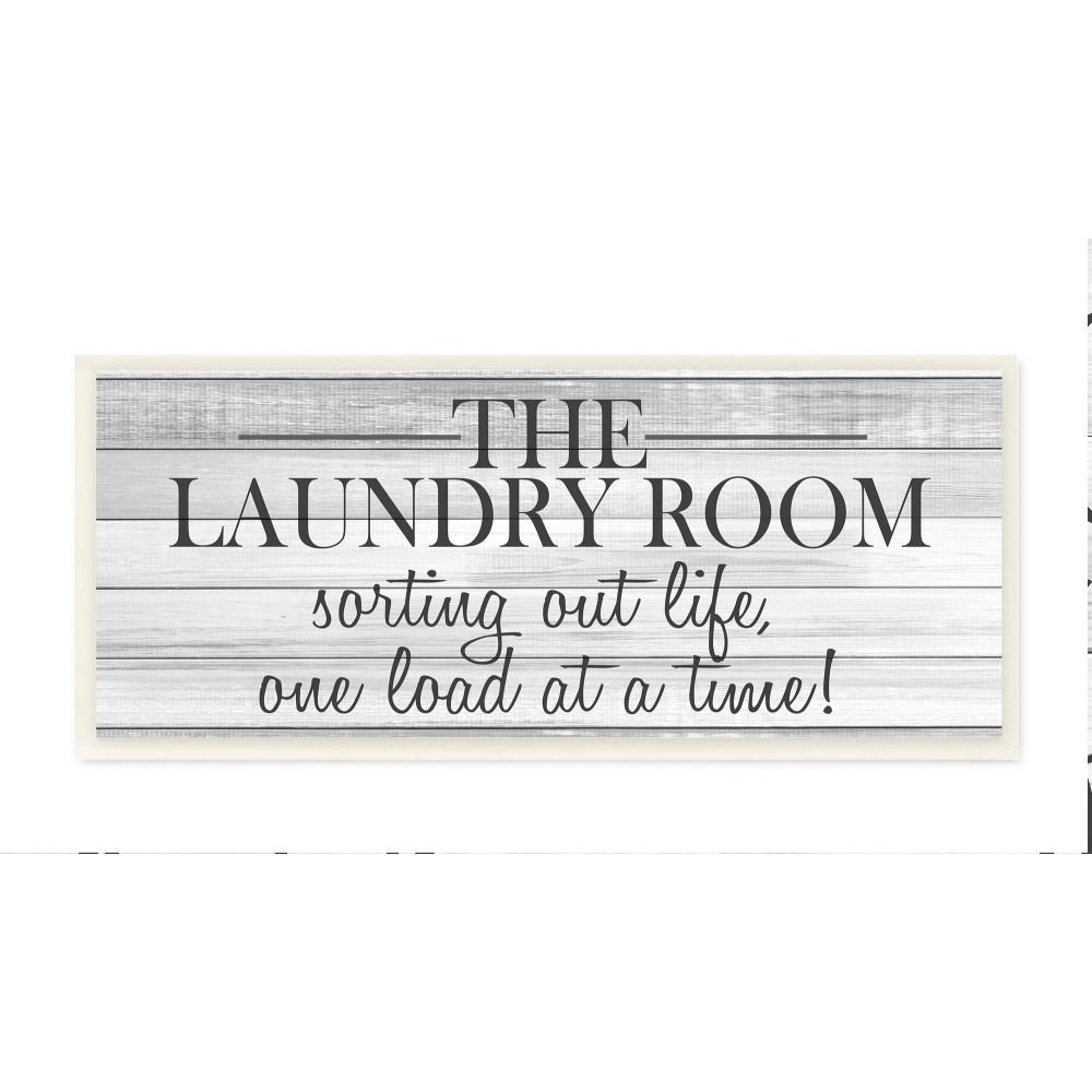 Gracie Oaks Laundry Room Funny Word Bathroom Design - Textual Art Print ...