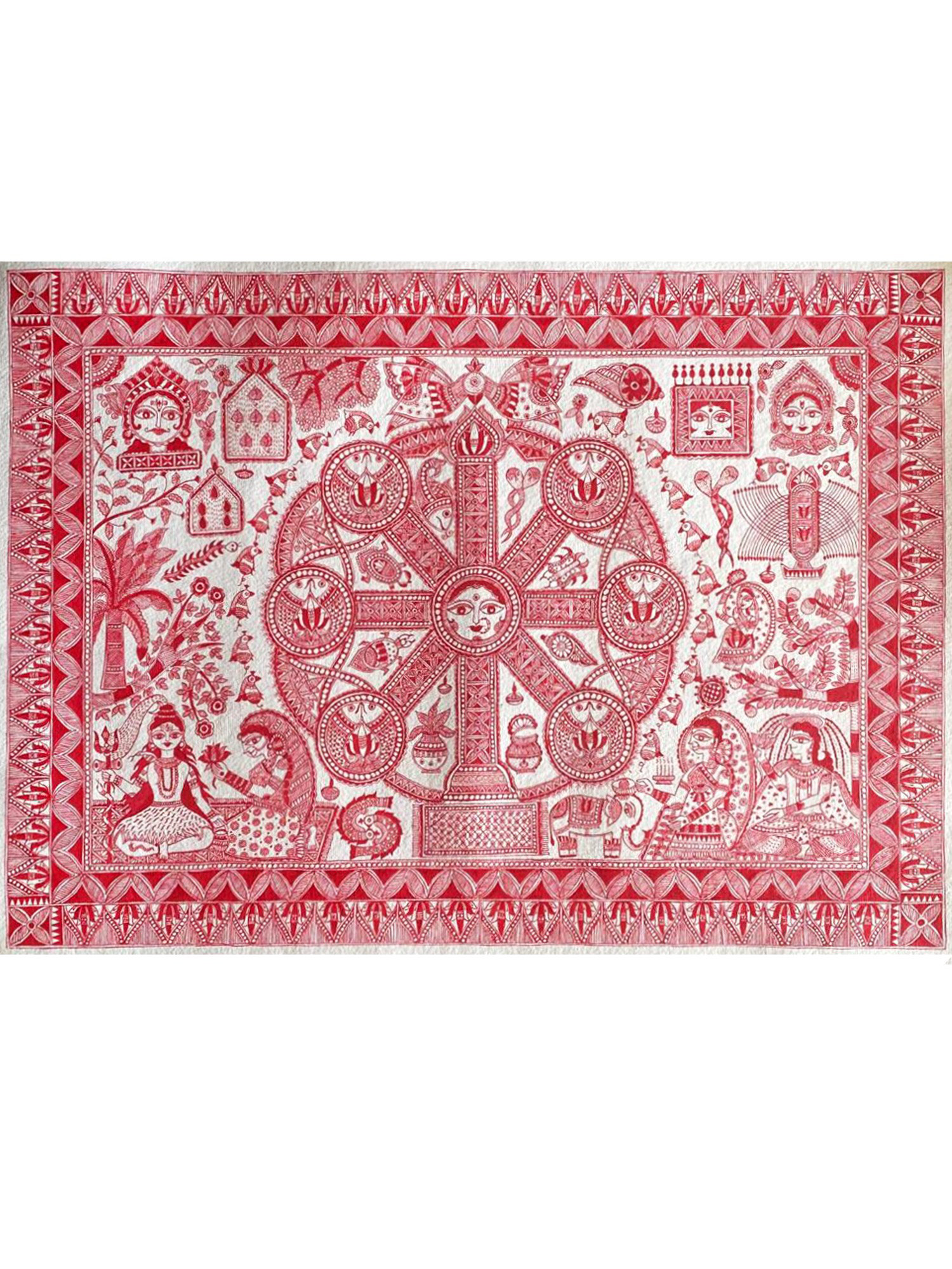 Exotic India Kohbar - God And Goddess | Acrylic On Handmade Paper | By ...