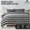 GC GAVENO CAVAILIA TEDDY PRINTED DUVET SET PAIGE STRIPE KING CHARCOAL ...