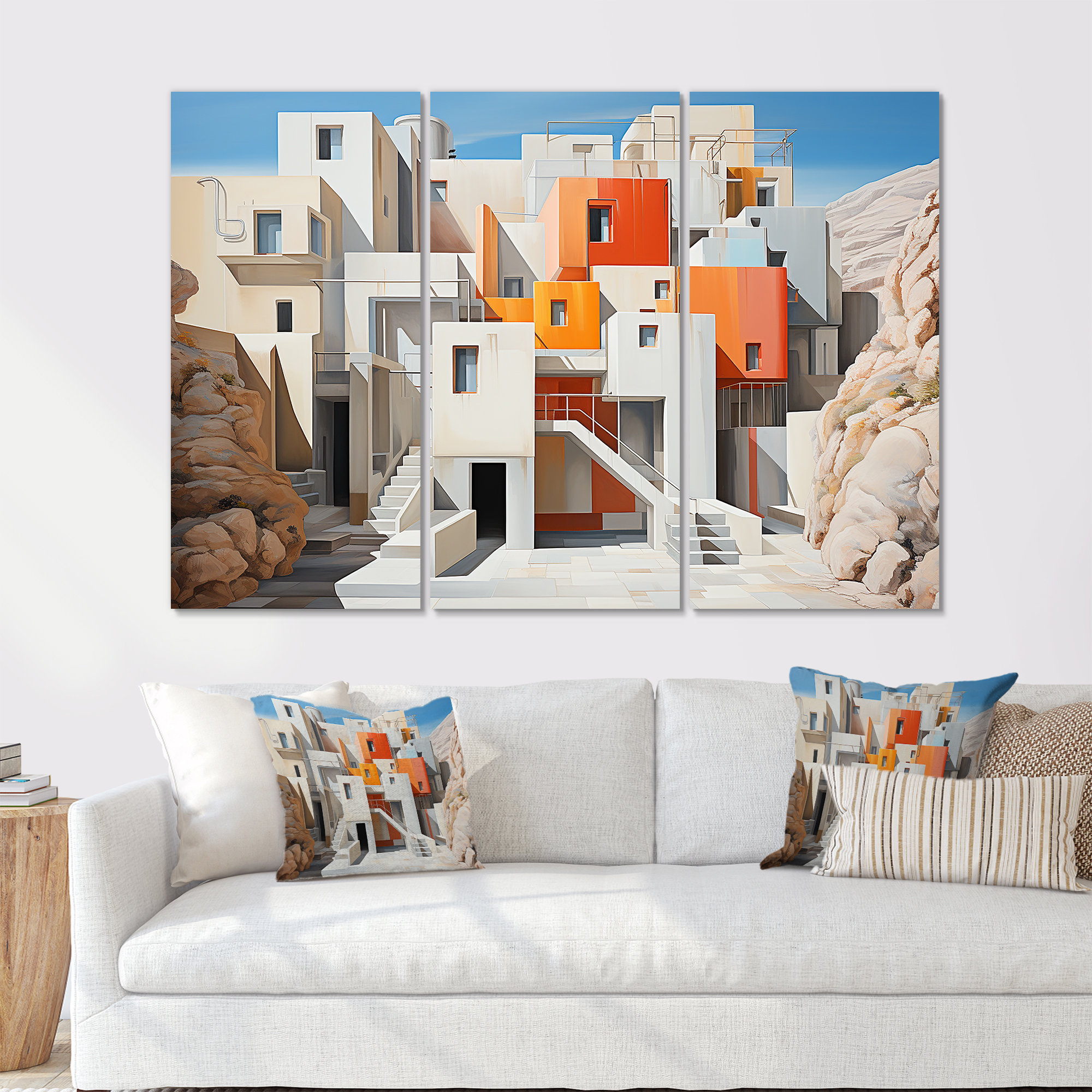 Latitude Run® De Stijl Desert House Lansdcape - Canyon Wall Art Living ...