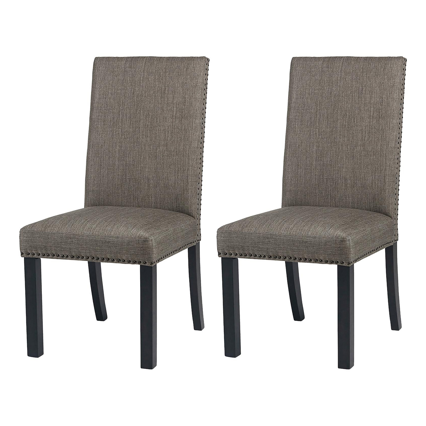 Winston Porter Nosser Fabric Side Chairs in Gray and Black - Wayfair Canada