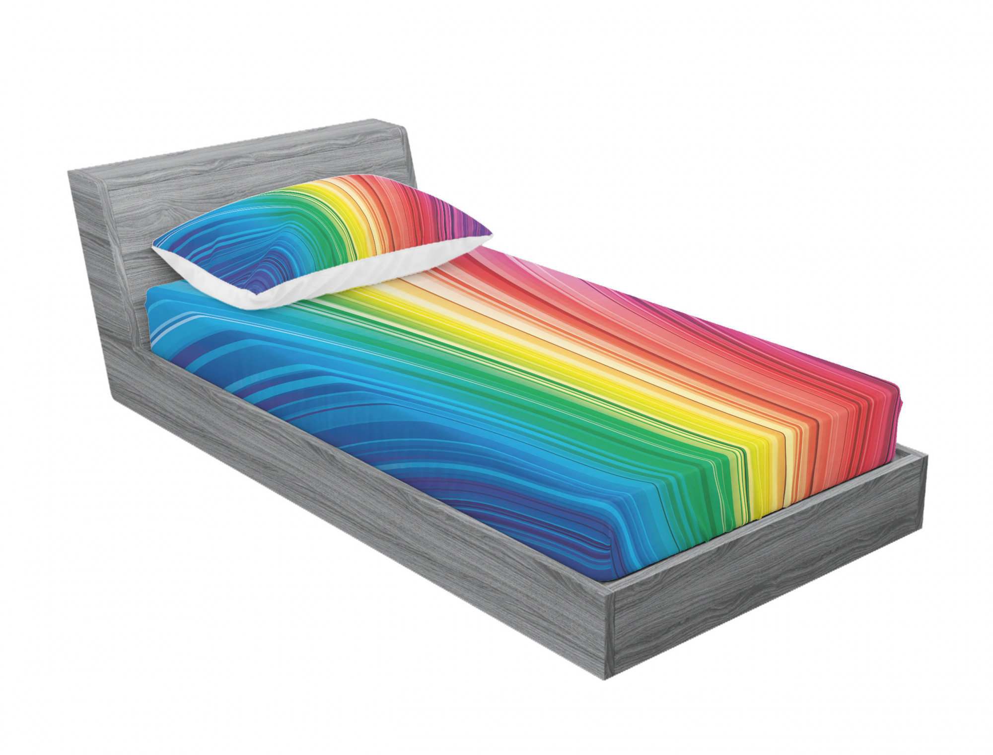 Ambesonne Psychedelic Warped Contour Sheet Set | Wayfair