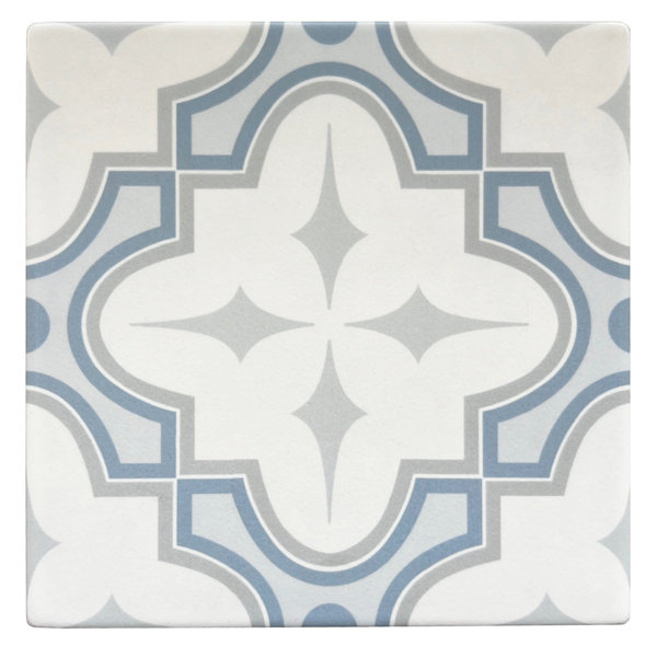 Tile Cart Serene 8" x 8" Ceramic Patterned Wall & Floor Tile | Wayfair