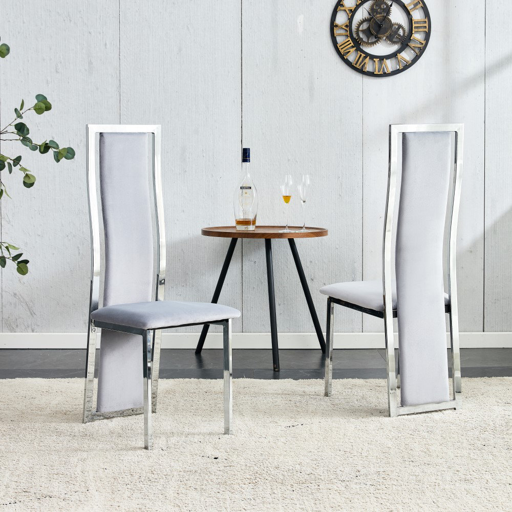 Latitude Run® Arondell Luxury Velvet Upholstered Dining Chairs - Modern ...