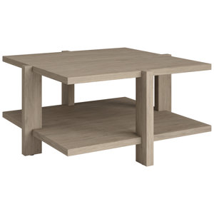 Ivy Bronx Blaisdel 35" Square Coffee Table With Shelf | Wayfair