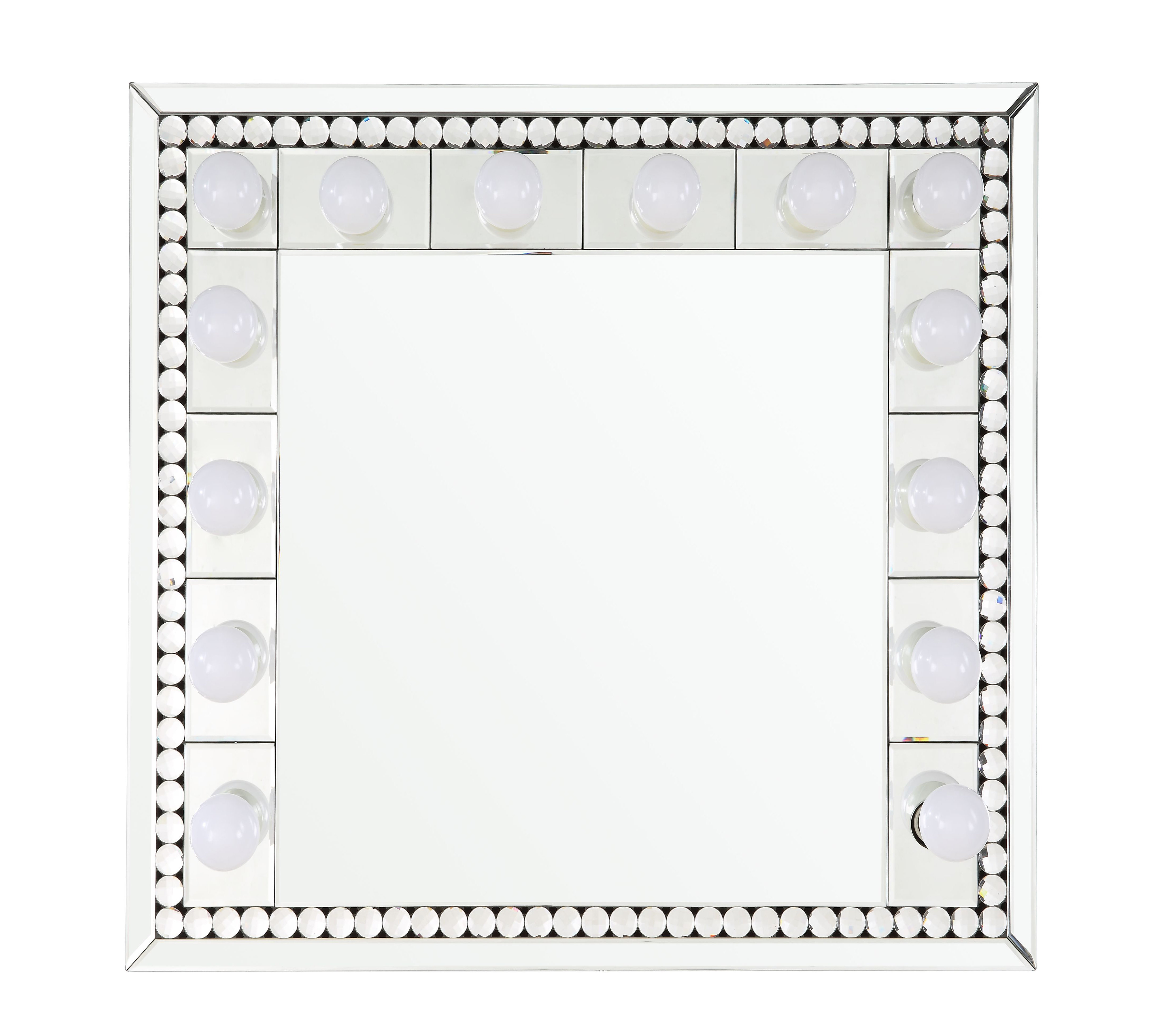 Everly Quinn Farai Glam Wall Decor In Mirrored And Faux Crystal ... Everly Quinn Farai Glam Wall Decor In Mirrored And Faux Crystal ...