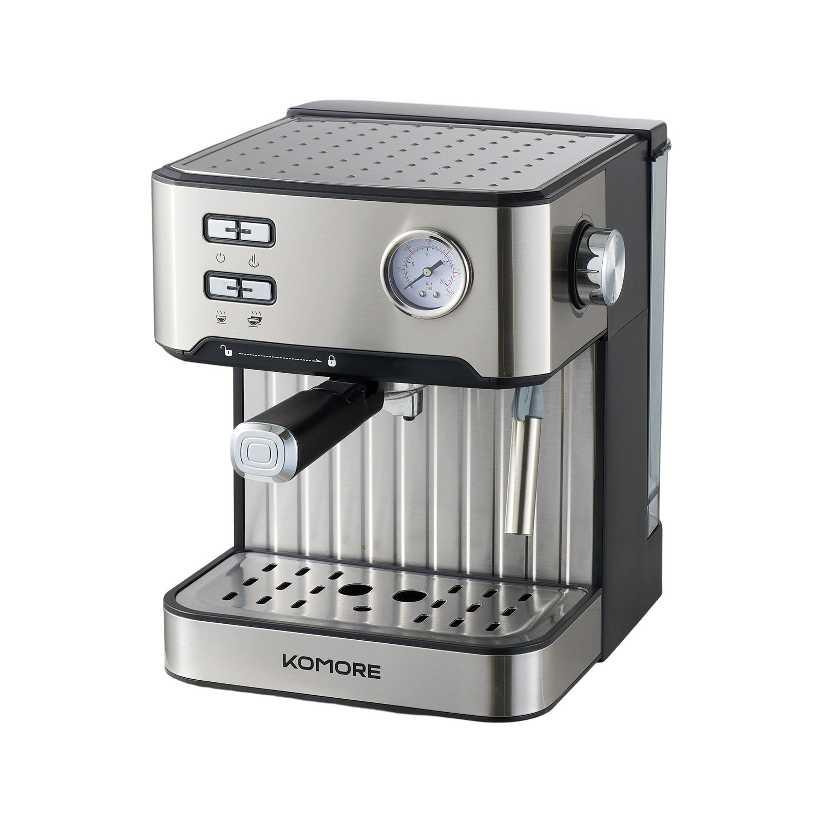 Breeins 850W 430 Stainless Steel Espresso Machine with Pressure Gauge ...