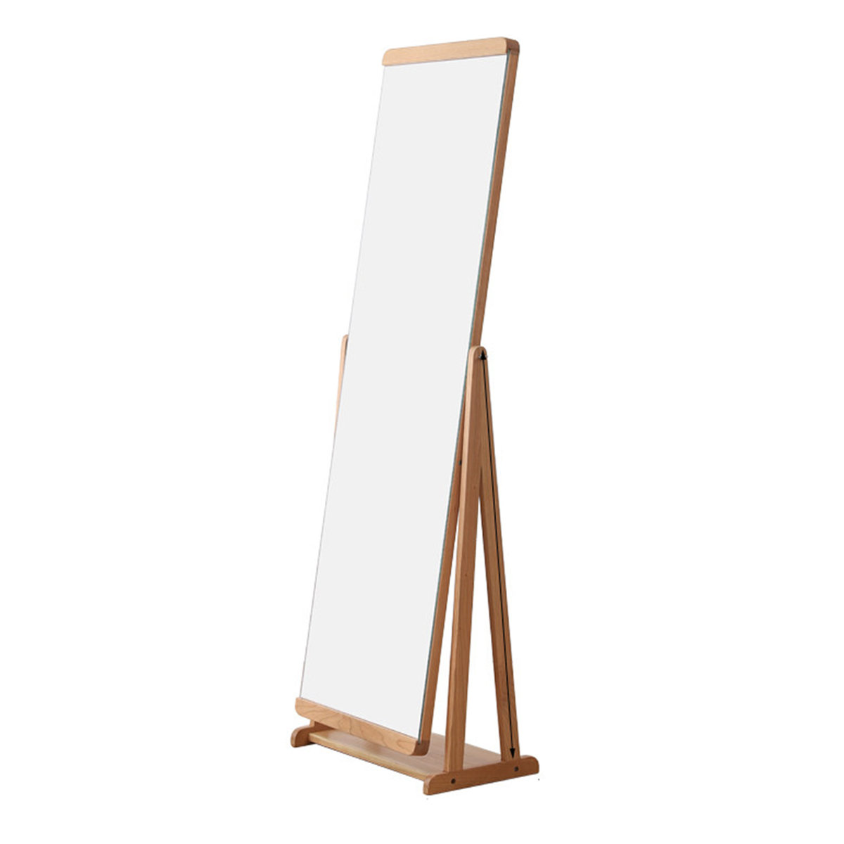 East Urban Home Nordic-Style Frameless Solid Wood Full-Length Mirror ...