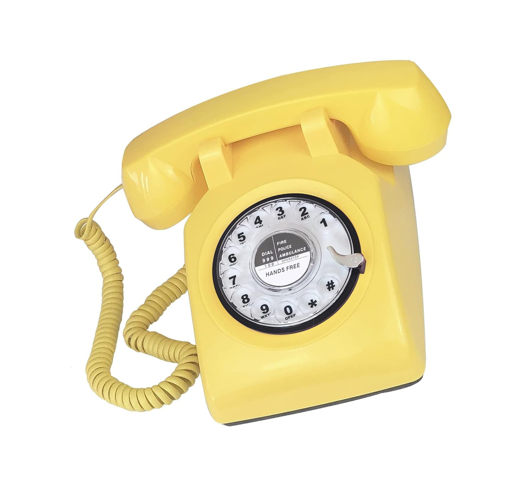 Lark Manor™ Yellow Rotary Dial Decorative Telephone - Classic 1980'S ...
