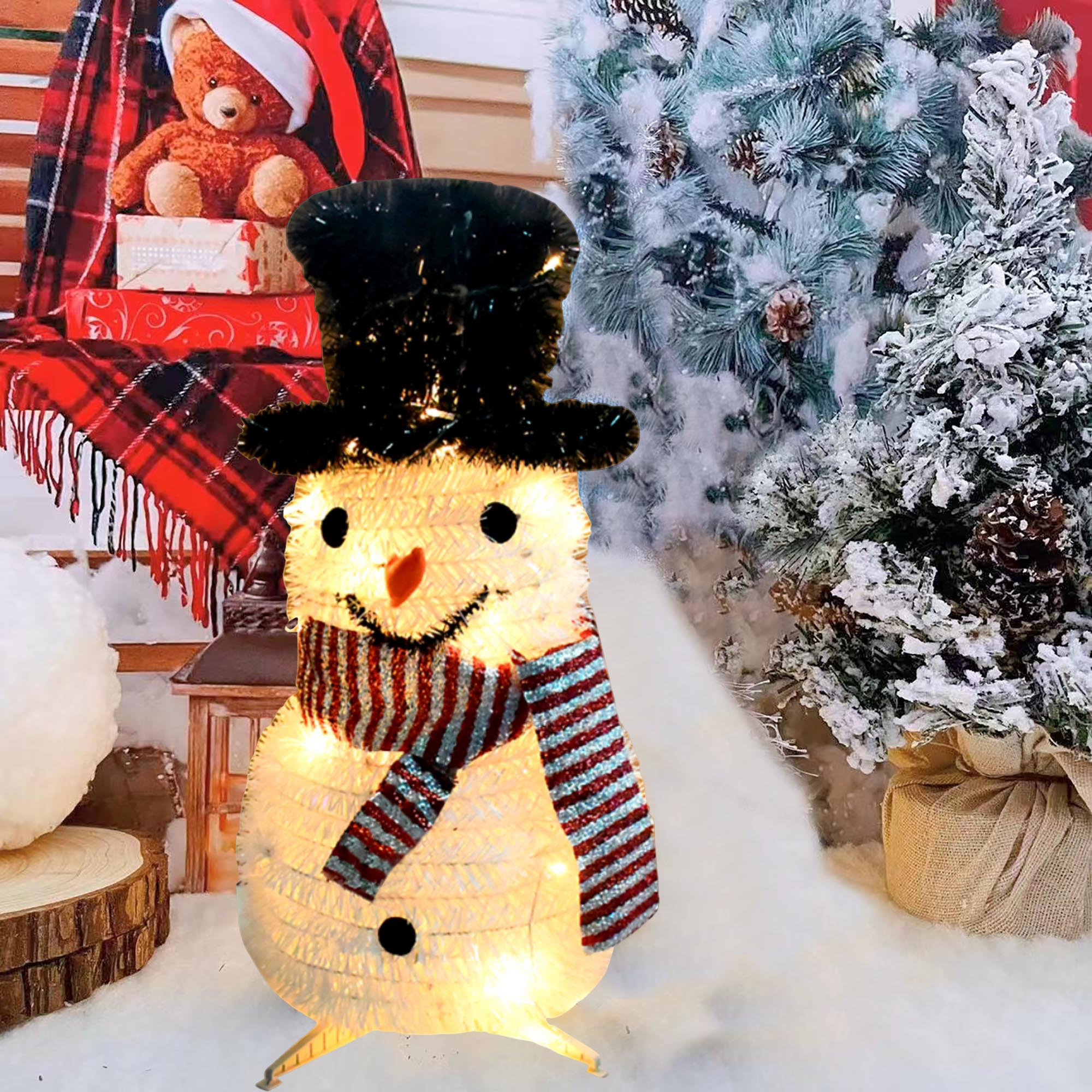 Outdoor Lighted Snowman
