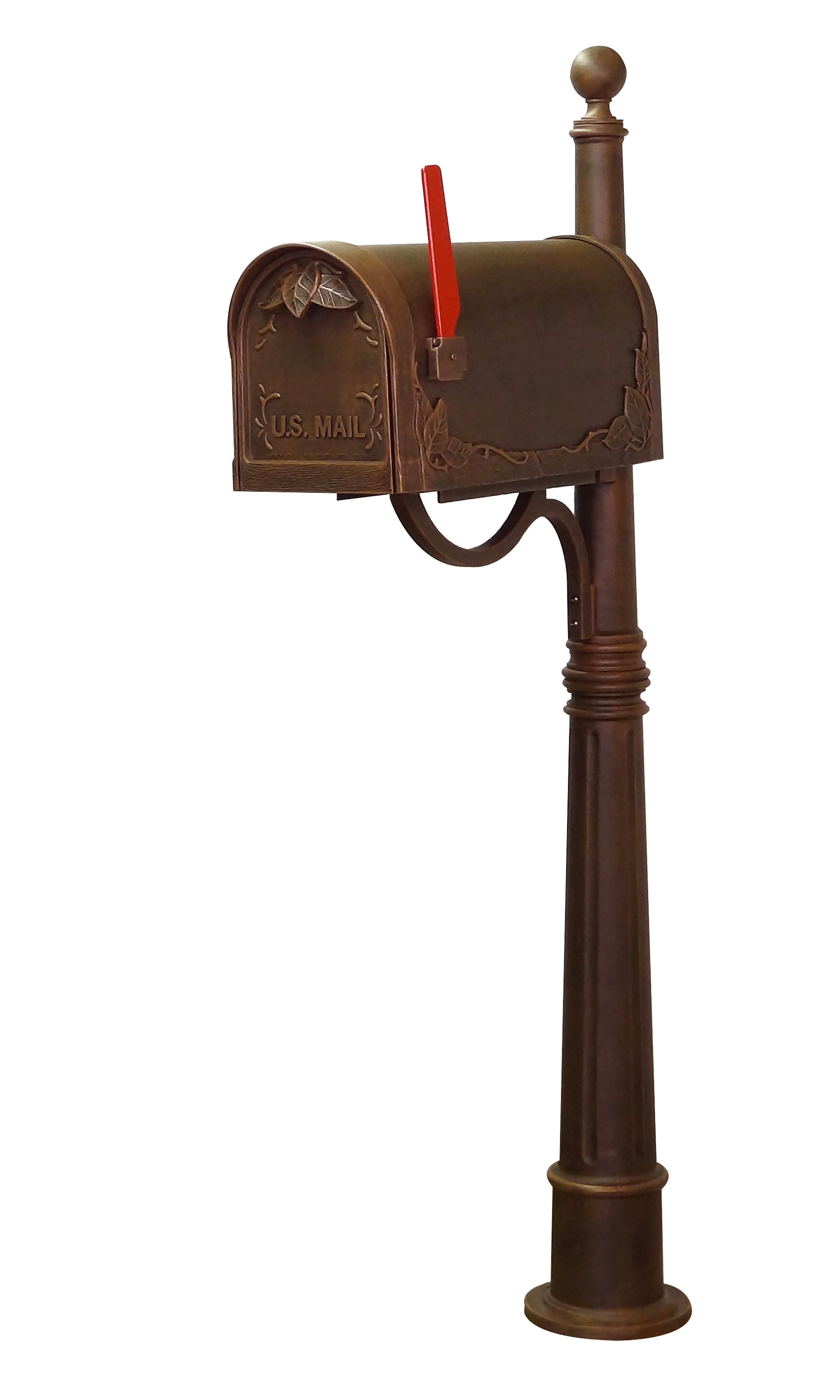 Fleur De Lis Living Schermerhorn Post Mounted Mailbox & Reviews | Wayfair