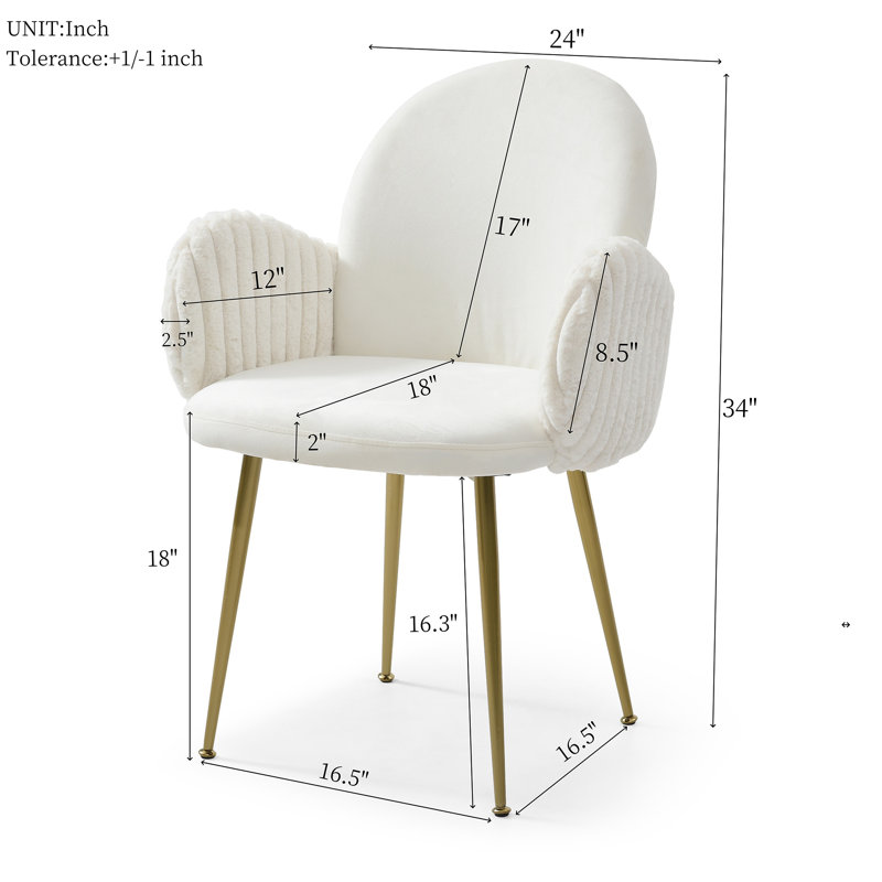 Everly Quinn Modern Living Dining Room Accent Arm Chairs Set Of 2 | Wayfair