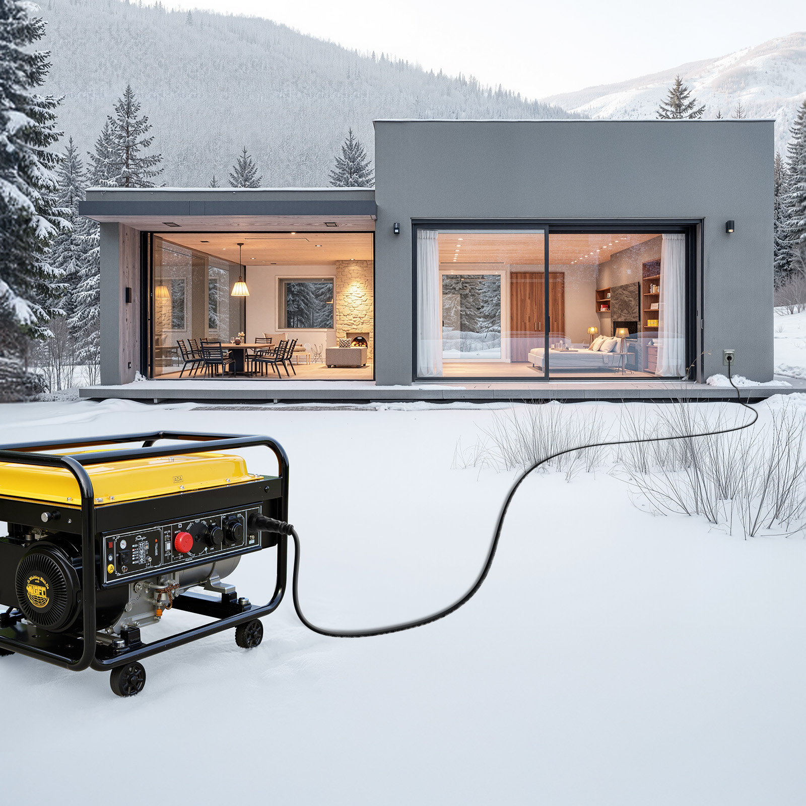 VEVOR 50 Amp Generator Cord and Power Inlet Box, 30FT, 125V/250V STW 6/ ...