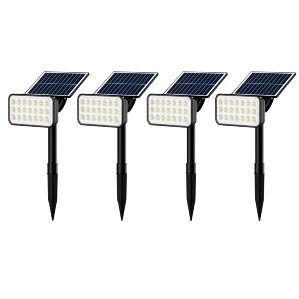 NaBooo Black Low Voltage Solar Powered Integrated LED Spotlight(Set of ...